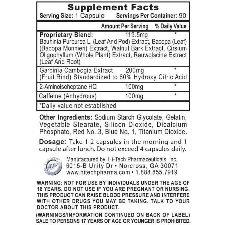 HydroxyElite by Hi-Tech Pharmaceuticals - 90 Capsules ...