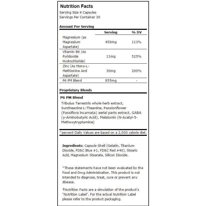 Cellucor P6 PM - 120 Capsules - 810390026234