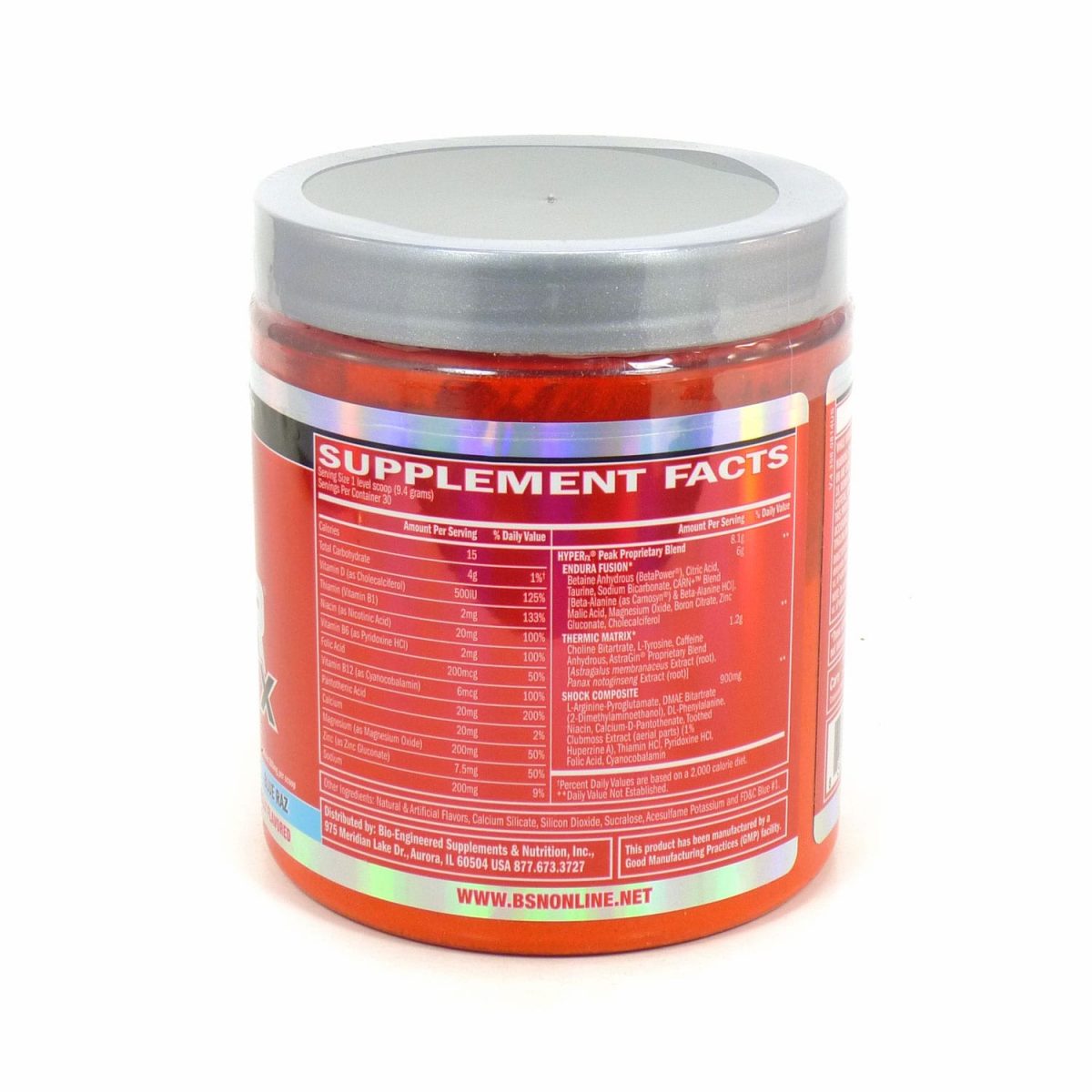 BSN Hyper FX - Blue Raspberry - 30 Servings - 834266003587