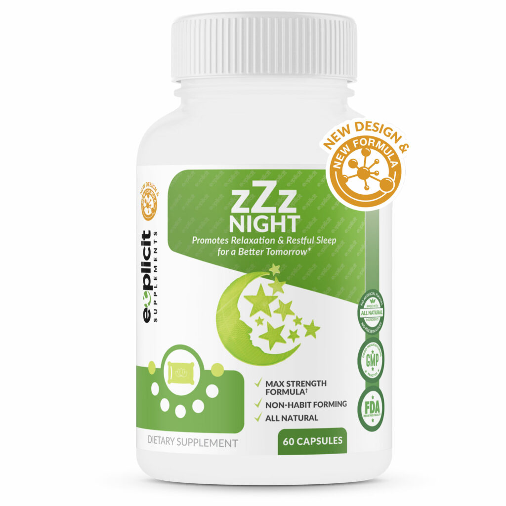 zZz Night Natural Sleep Aid - 60 Capsules - eXplicitSupplements.com