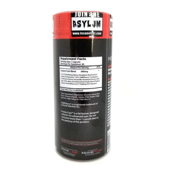 Insane Cutz - 45 Capsules - Insane Labz - eXplicitSupplements.com