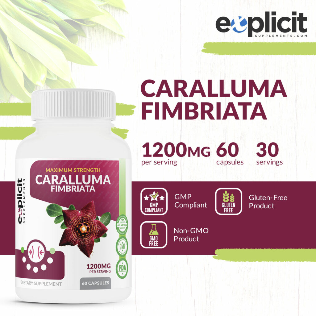 Pure Caralluma Fimbriata Max Strength, 1200mg per Serving - 30 Servings ...