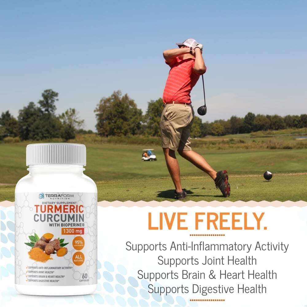 Turmeric Curcumin Root 1300mg with BioPerine - 95% Curcuminoids ...