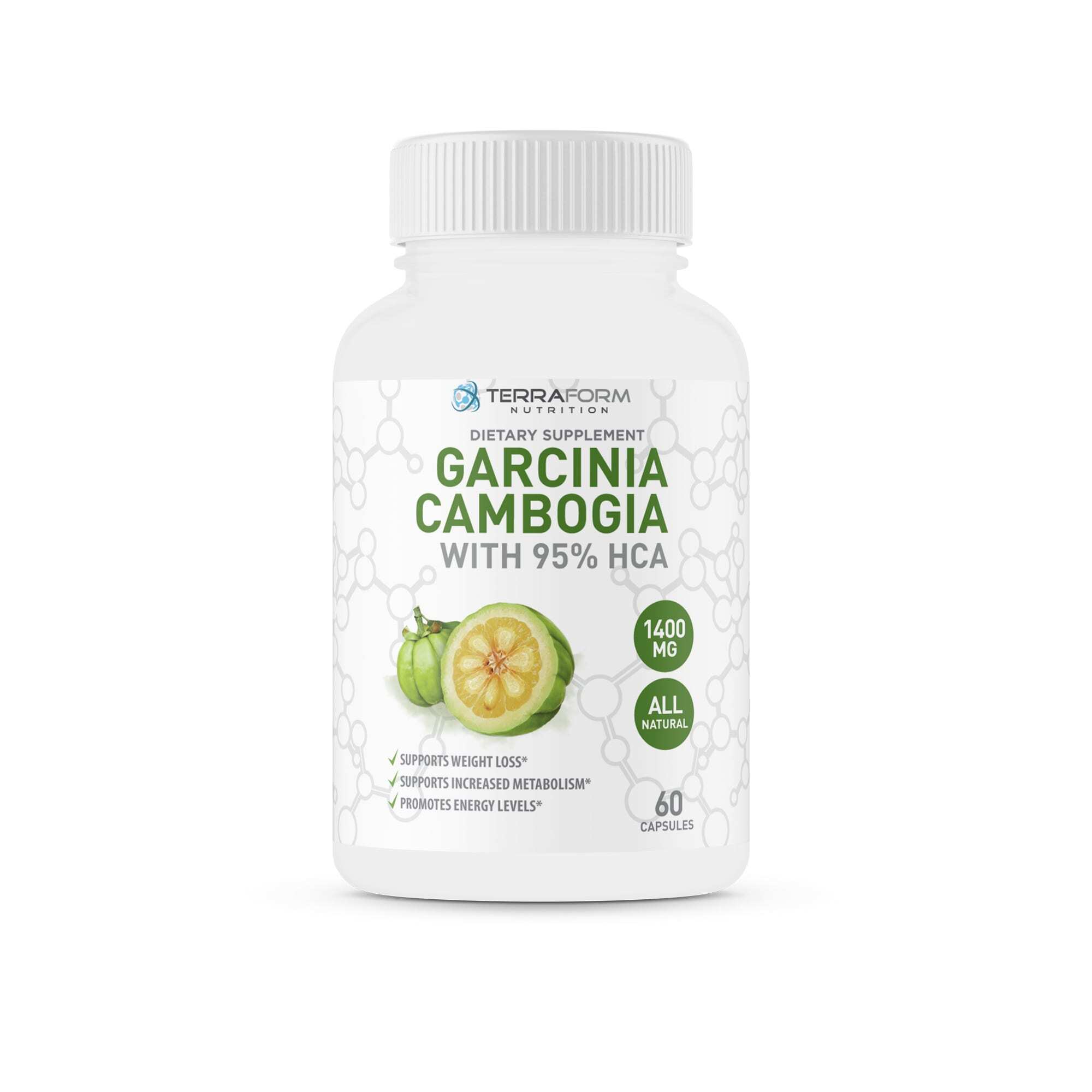 100% Pure Garcinia Cambogia Extract – 95% Natural HCA 1400mg – 60 ...