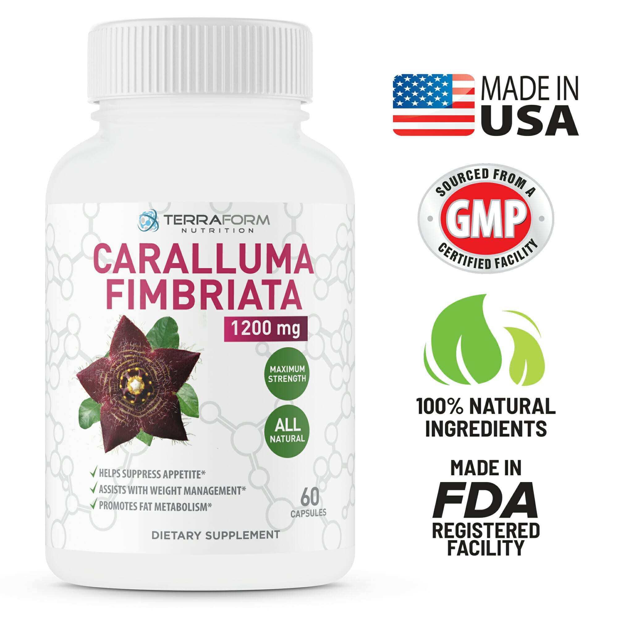 Caralluma Fimbriata – 1200mg Max Strength – 60 Capsules - TerraForm ...