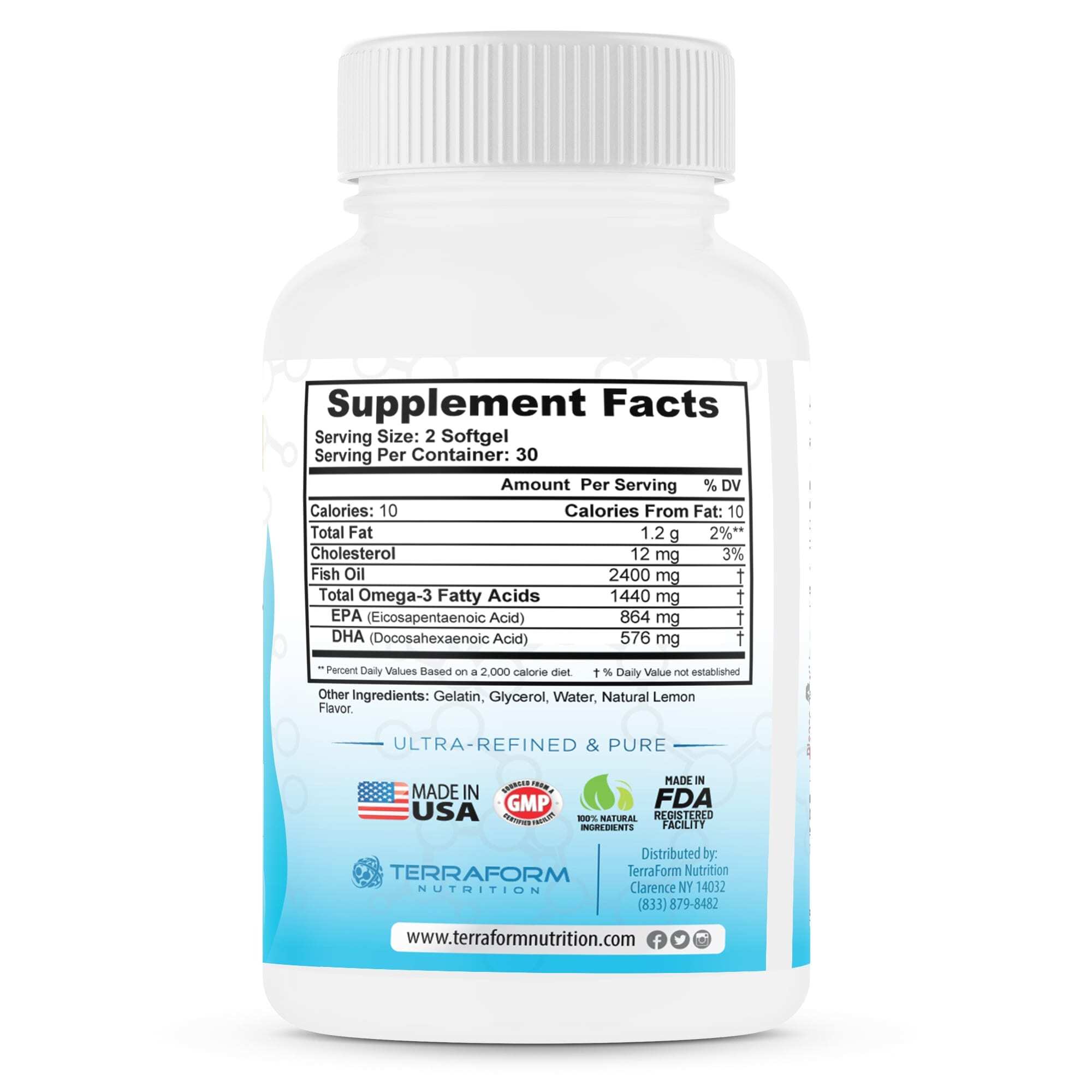 Wild Omega 3 Fish Oil 2400mg - 60 Capsules - eXplicitSupplements.com