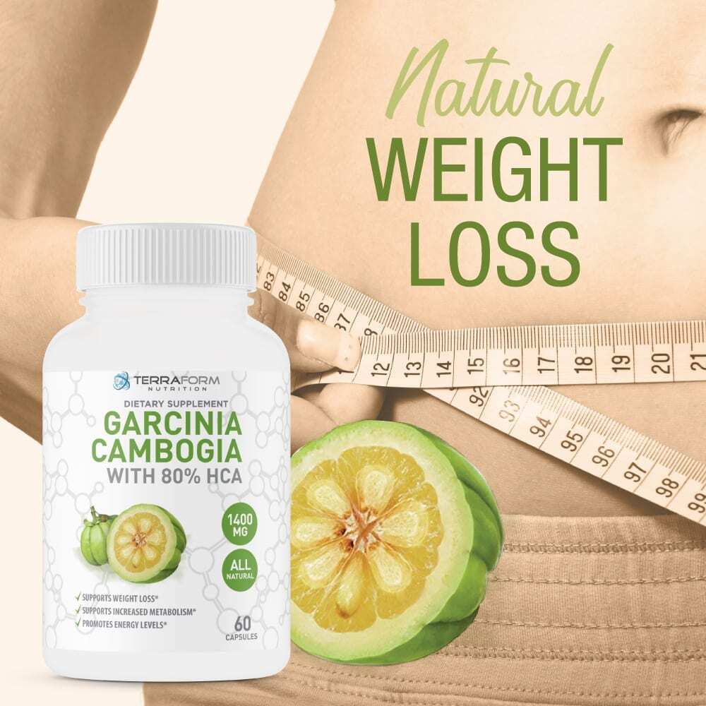 100% Pure Garcinia Cambogia Extract – 80% Natural HCA 1400mg – 60 ...