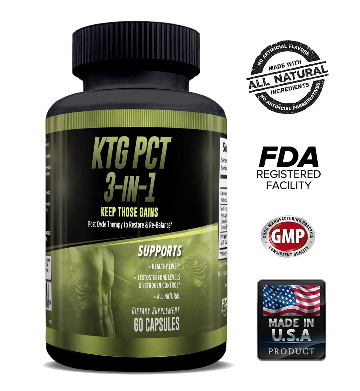 Keep Those Gains PCT 3-In-1 - 60 Capsules - eXplicitSupplements.com