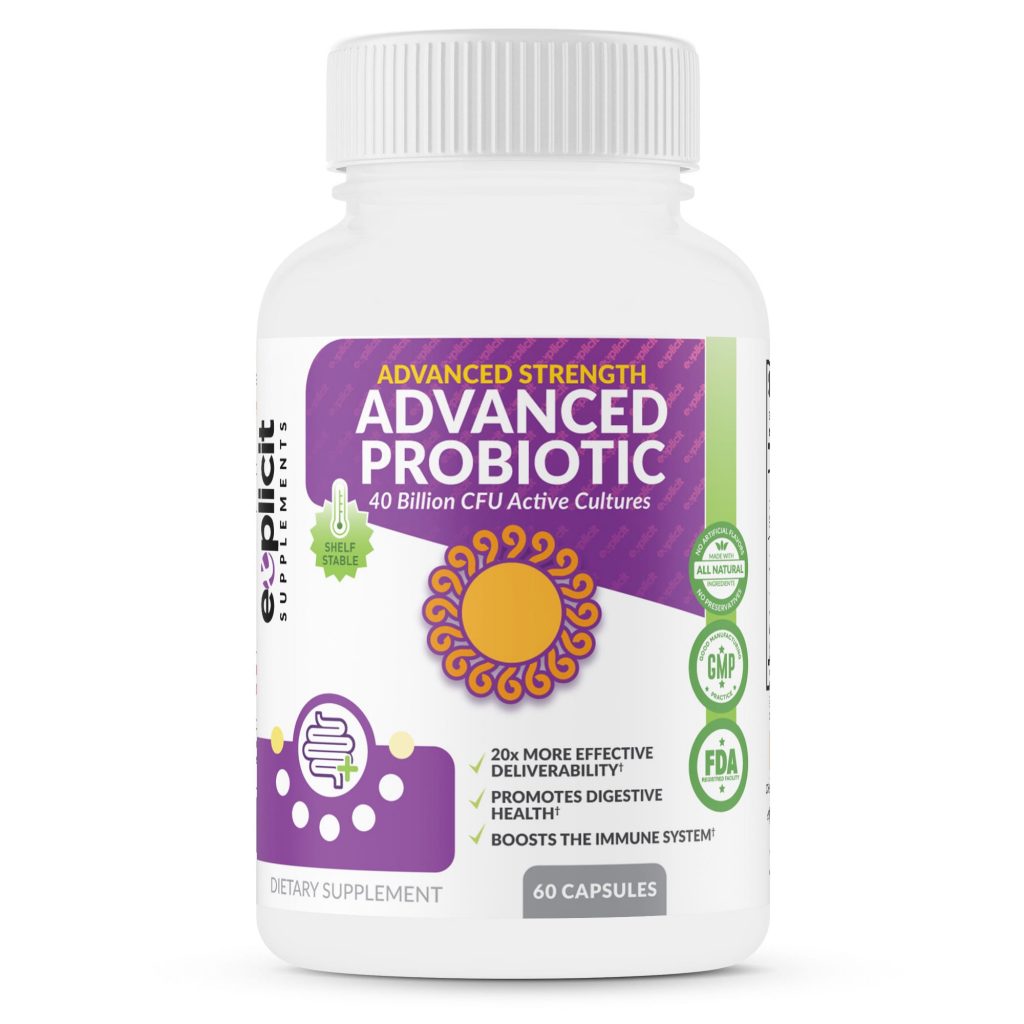 Advanced Probiotics – 40 Billion CFU Active Cultures - 60 Capsules ...