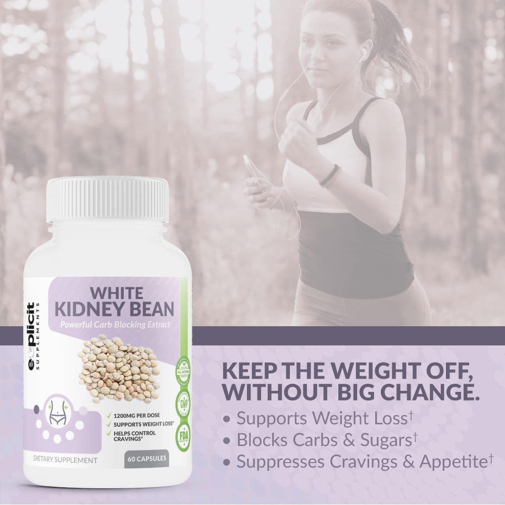 All Natural White Kidney Bean Extract - 60 Capsules ...