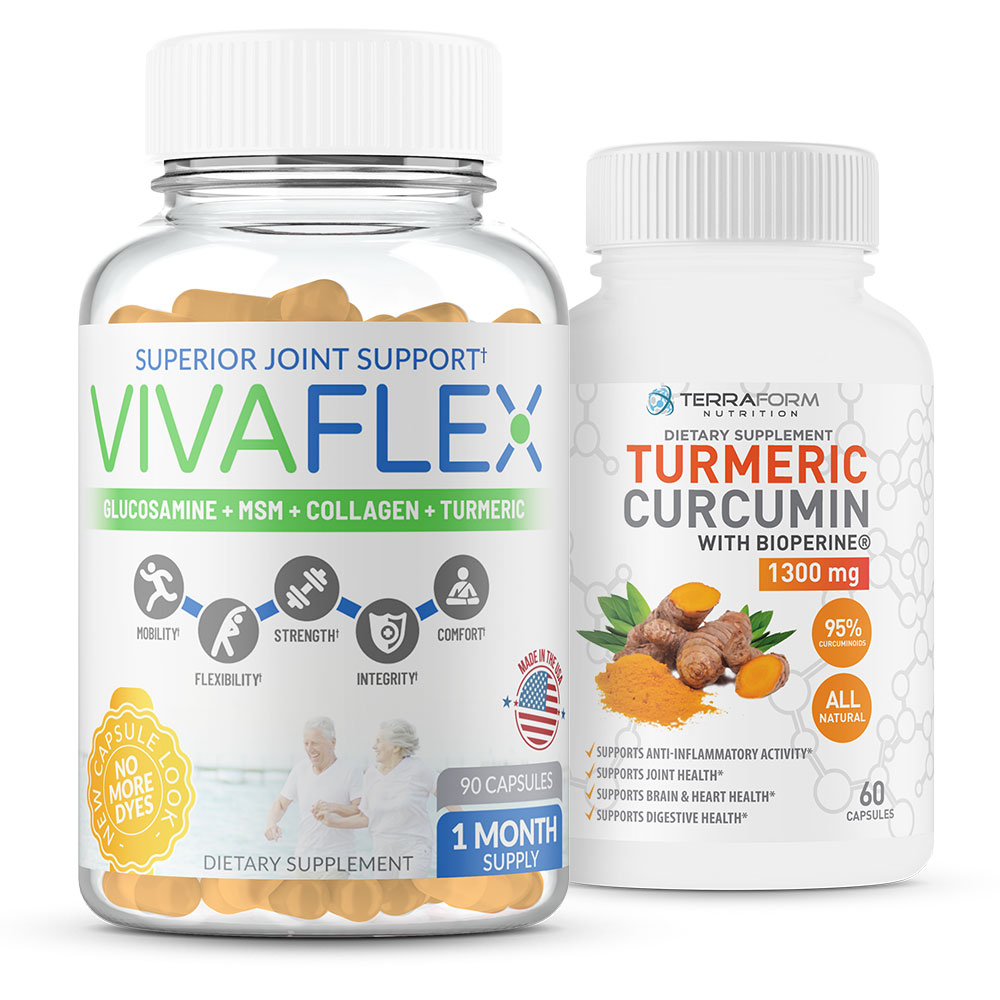 Joint Pain Relief Combo Pack – Vivaflex Plus Turmeric Curcumin – 1 ...