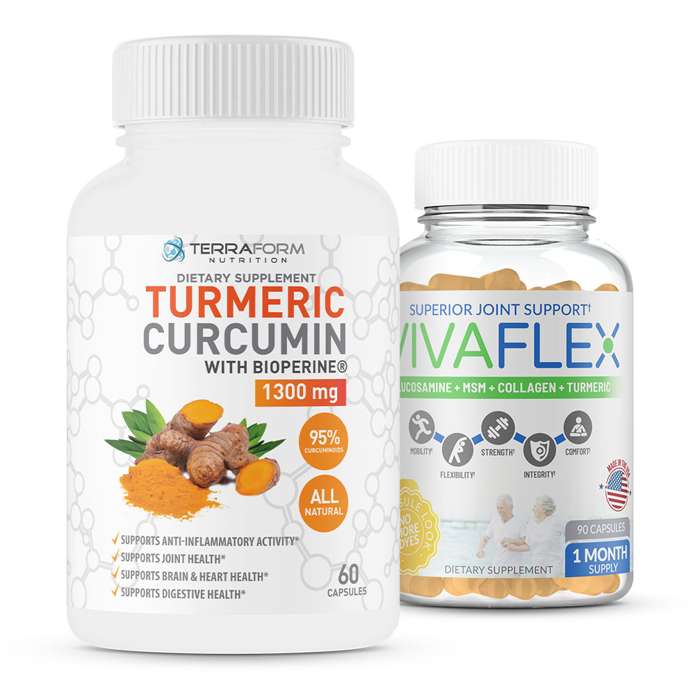 Joint Pain Relief Combo Pack – Vivaflex Plus Turmeric Curcumin – 1 ...