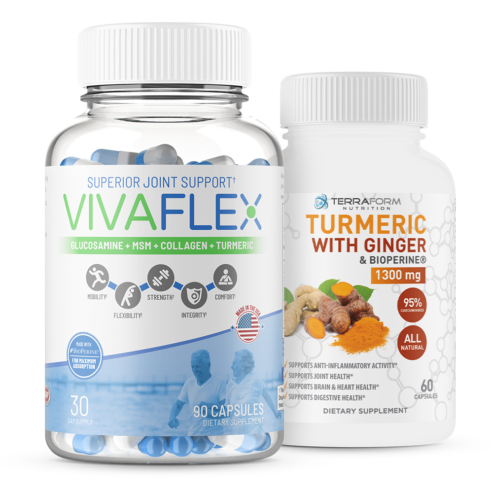 Joint Support Combo Pack – Vivaflex Plus Turmeric Curcumin with Ginger ...