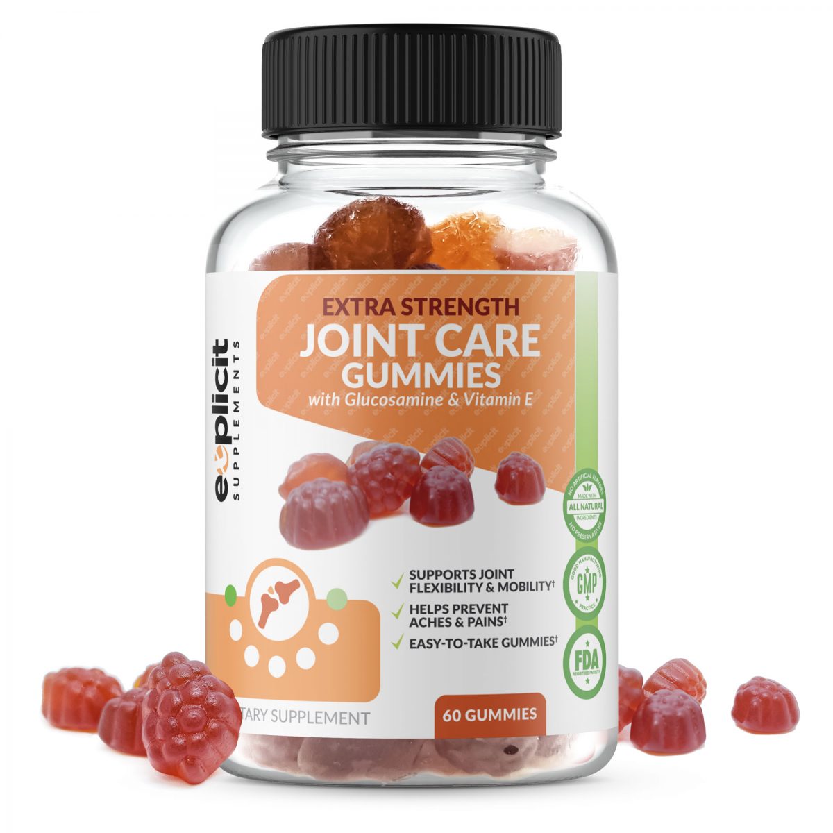 Easy-to-Take Joint Support Gummies - 60 Count - eXplicitSupplements.com
