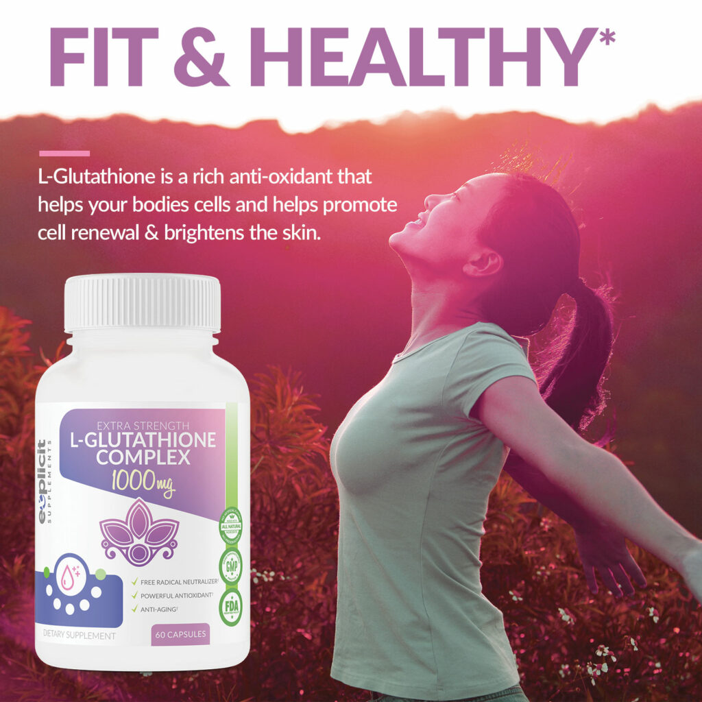 Extra Strength L-Glutathione Daily 1000mg - Free Radical Neutralizer ...