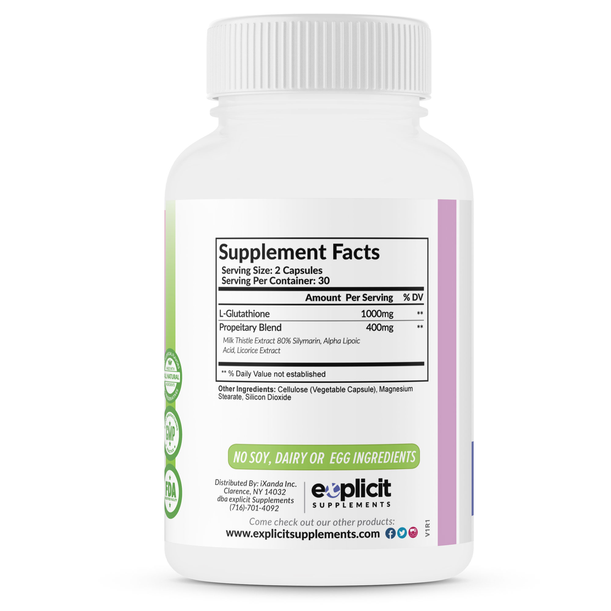 Extra Strength L-Glutathione Daily 1000mg - Free Radical Neutralizer ...