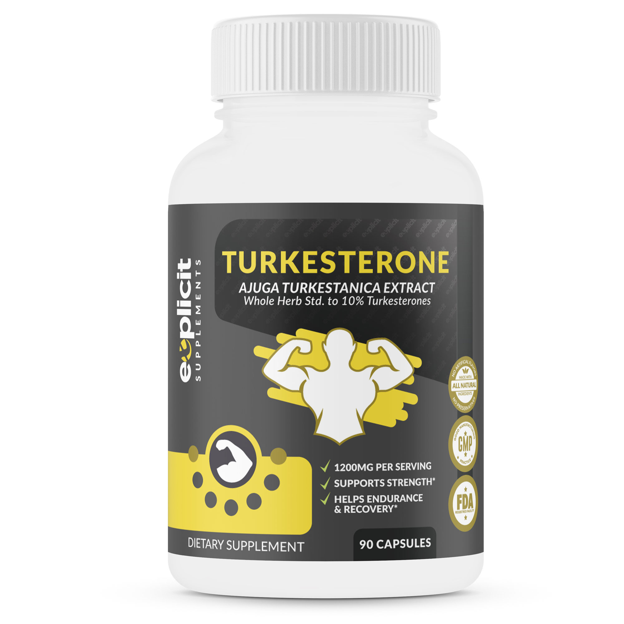 Max Strength Turkesterone 1200mg Dosage - 90 Capsules ...