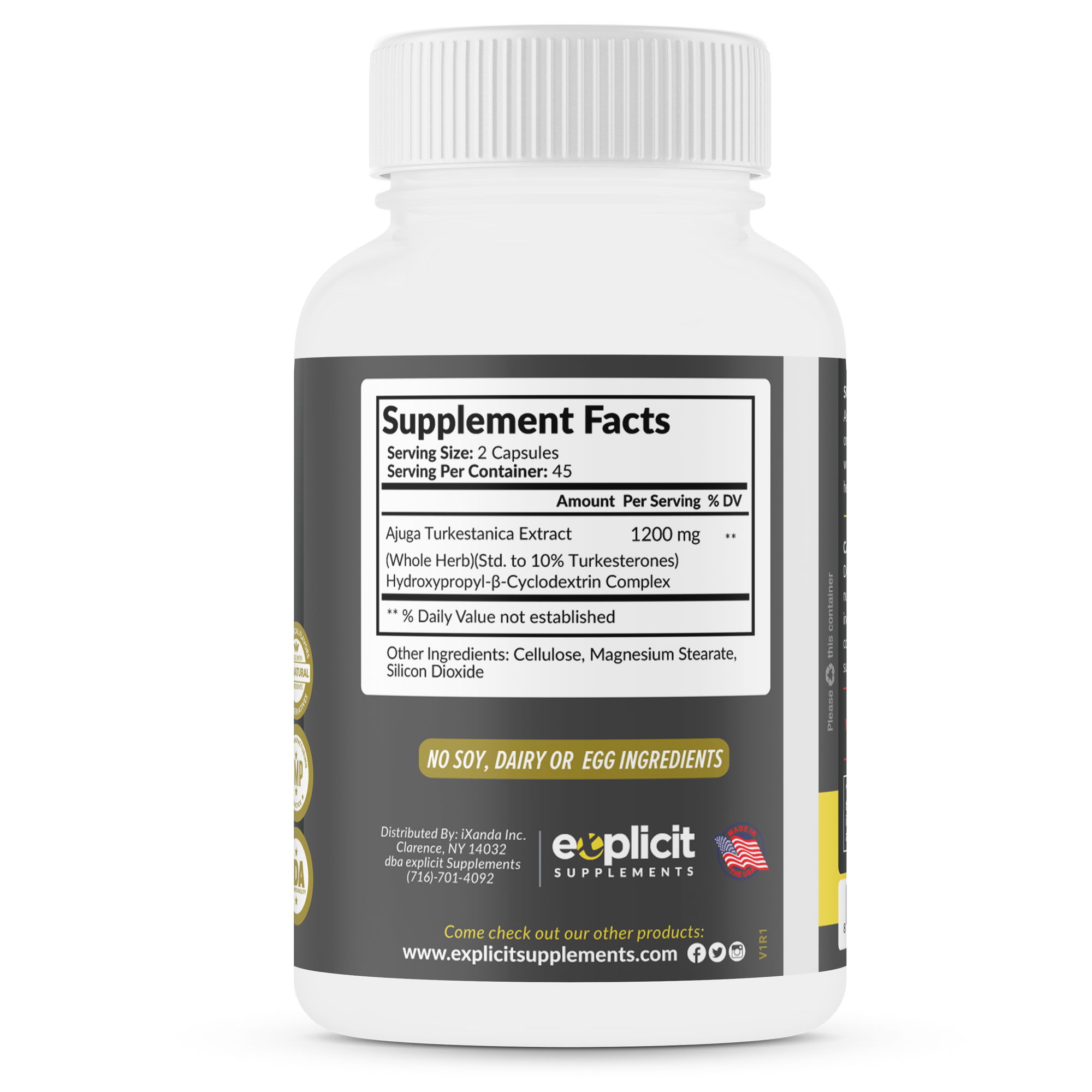 Max Strength Turkesterone 1200mg per Serving - 45 Servings, 90 Capsules ...