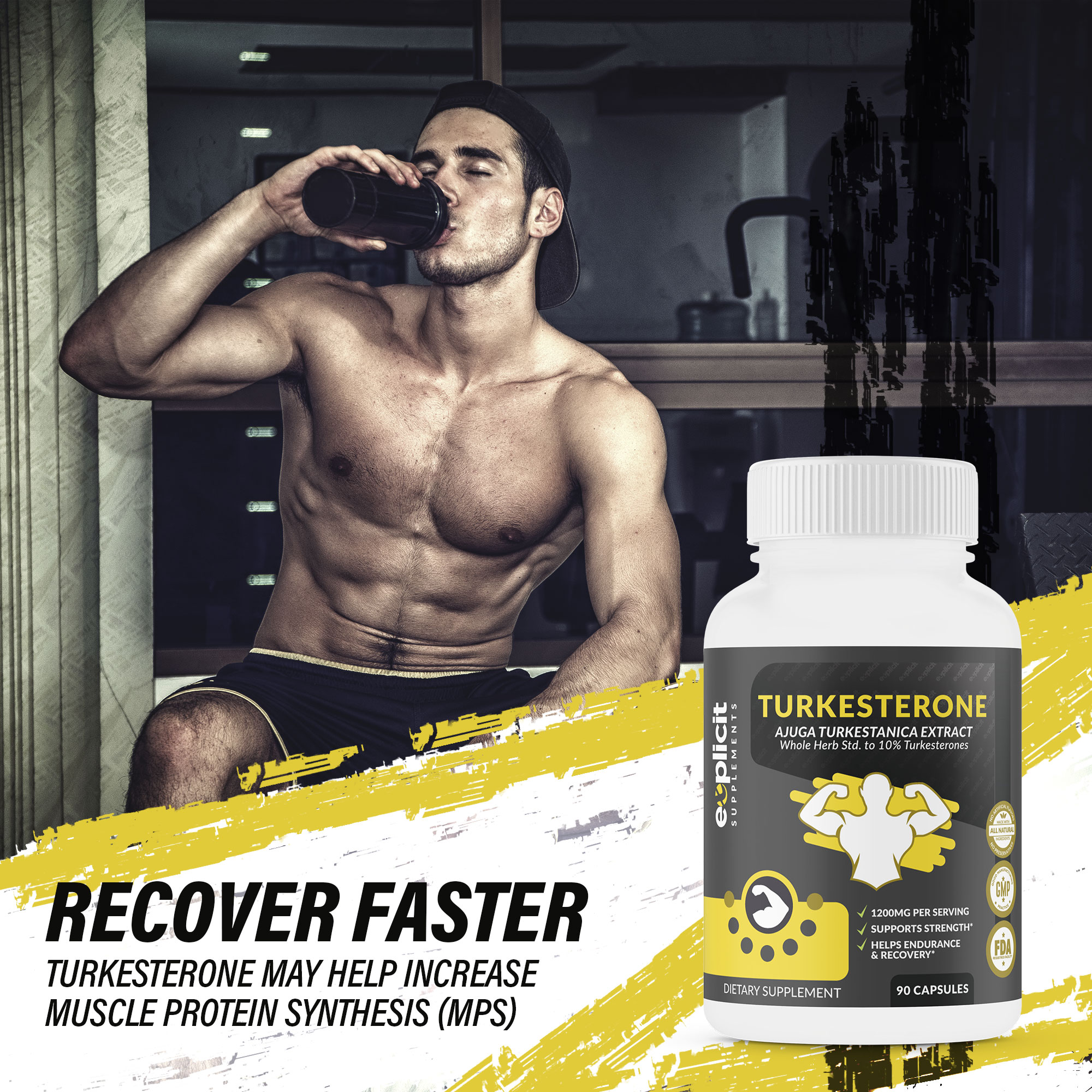 Max Strength Turkesterone 1200mg Dosage - 90 Capsules ...