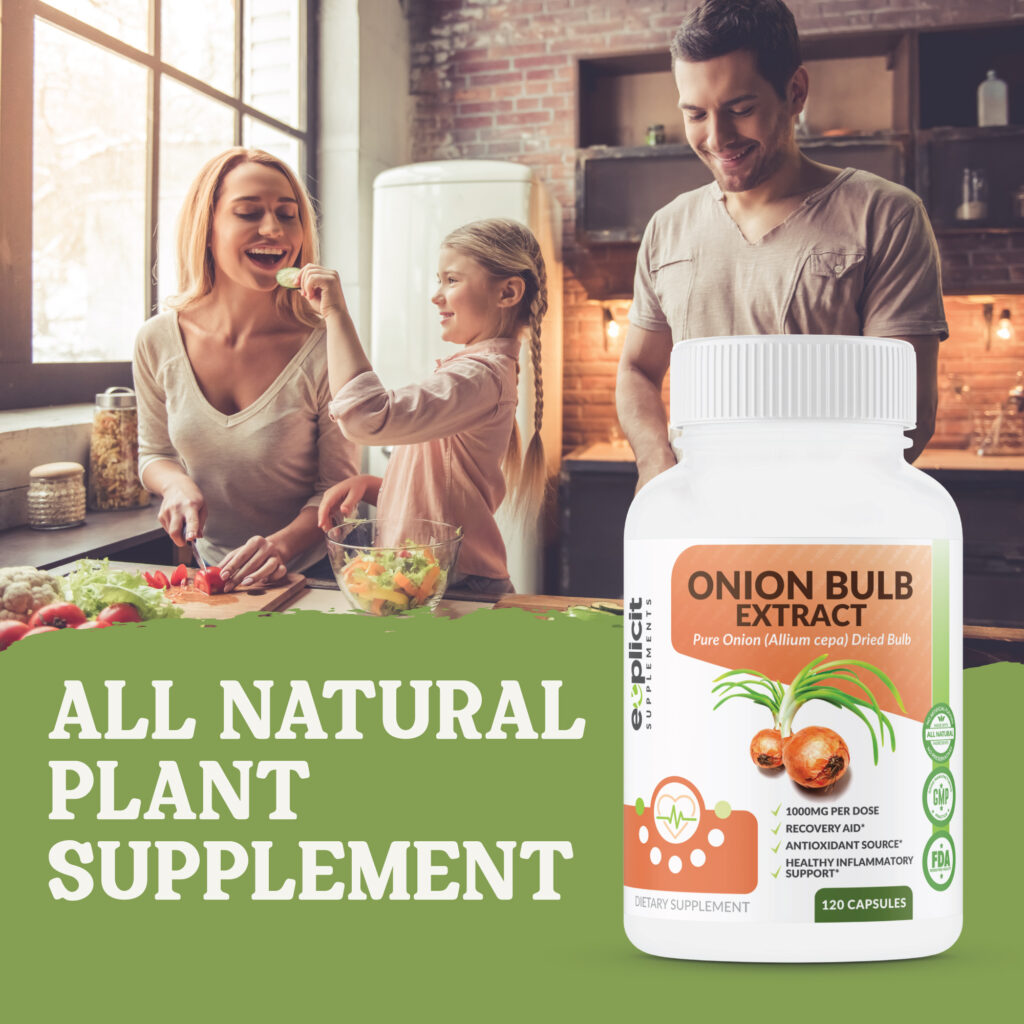 All Natural Onion Extract 1000mg - Dried Onion Bulb (Allium Cepa ...