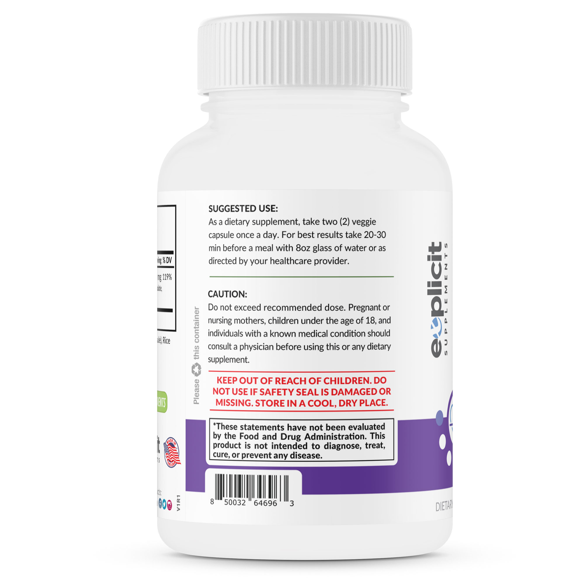 Quad Magnesium Complex with Aquamin - 60 Capsules - eXplicitSupplements.com