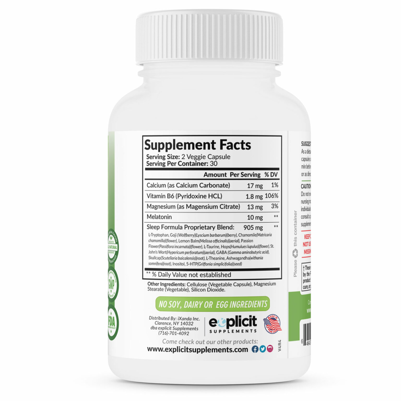 zZz Night Natural Sleep Aid - 60 Capsules - eXplicitSupplements.com